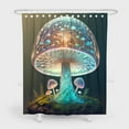 Mushroom Shower Curtain Set for Bathroom, Cute Forest Transparent ...