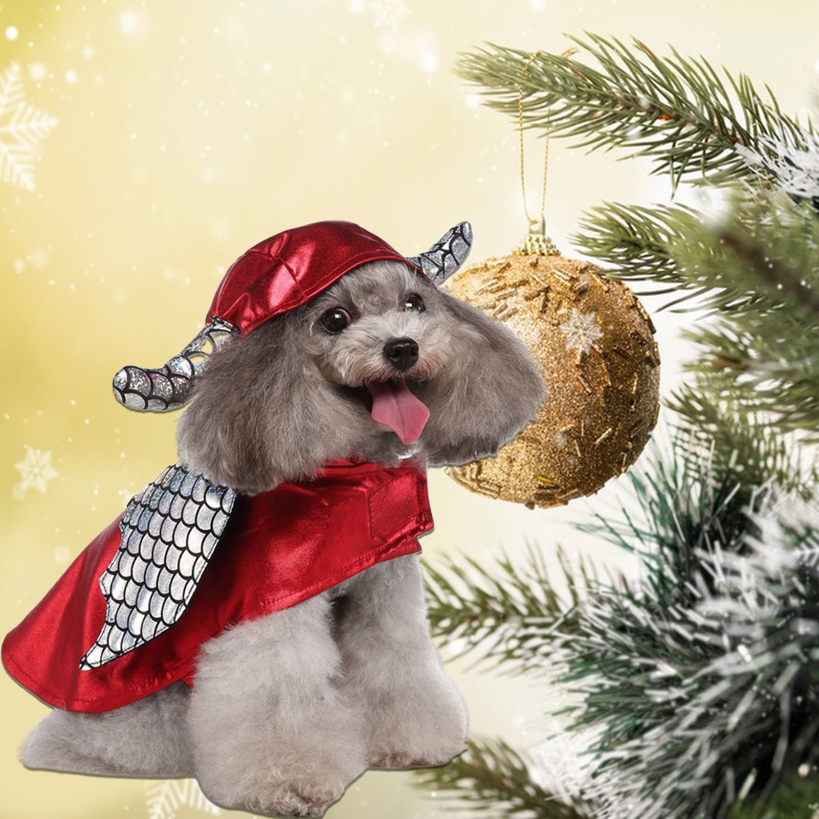 Mosey Cozy Pet Winter Clothes Prince Knight Fire Suit for Theme Party ...
