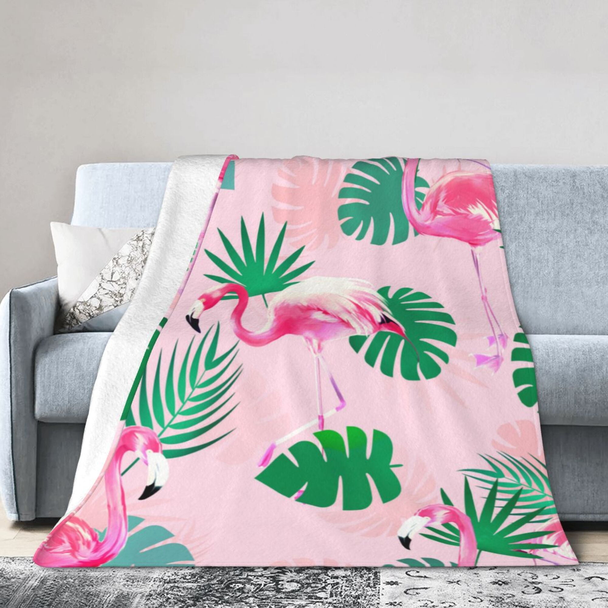 DouZhe Ultra-Soft Micro Fleece Lightweight Flannel Bed Blanket, Pink ...