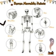 Gymax Full Body Halloween Skeleton 5.4ft Life Size w/ Hanging Rope ...