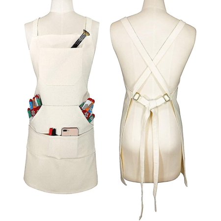 Sturdy Thick Professional Artist Apron, Cross Back + Fasten/quick ...