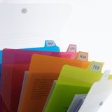 BAZIC Expanding File Folder 5 Pockets w/ Tab, Letter Size Plastic File ...