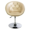 Impressions Vanity Antoinette Round Tufted Modern Makeup Vanity Chair ...