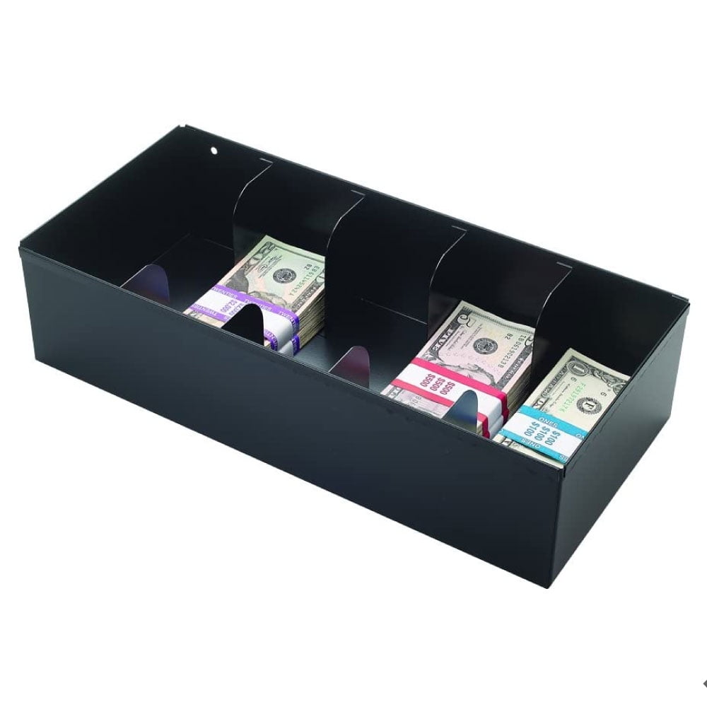 STEELMASTER by BankSupplies 5-Compartment Currency Tray, Black ...