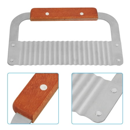 Sonew Hardwood Handle Crinkle Wax Vegetable Soap Molds Cutter Wavy ...