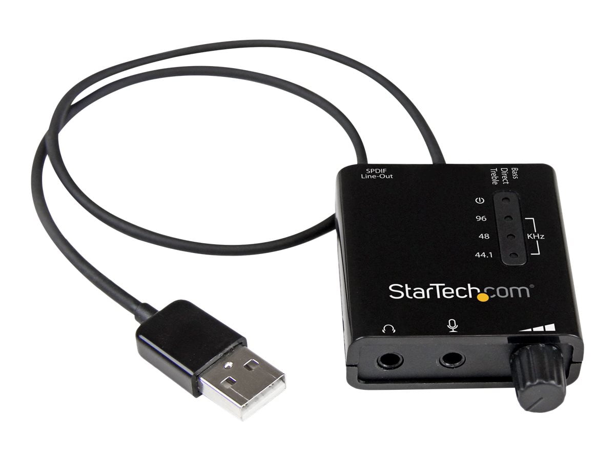 StarTech USB Stereo Audio Adapter External Sound Card with S/PDIF ...