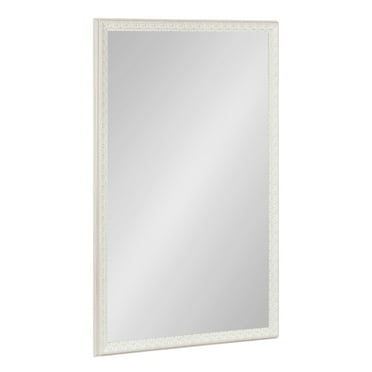 Kate and Laurel Oakhurst Traditional Rectangle Wall Mirror, 18 x 24, Soft White, Distressed ...
