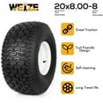 20x8.00-8 Lawn Mower Wheels with Rim, 4 Ply Tubeless Tractor Turf Tires ...