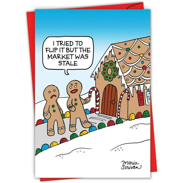 Stale Market - Humorous Gingerbread Man Christmas Greeting Card with ...