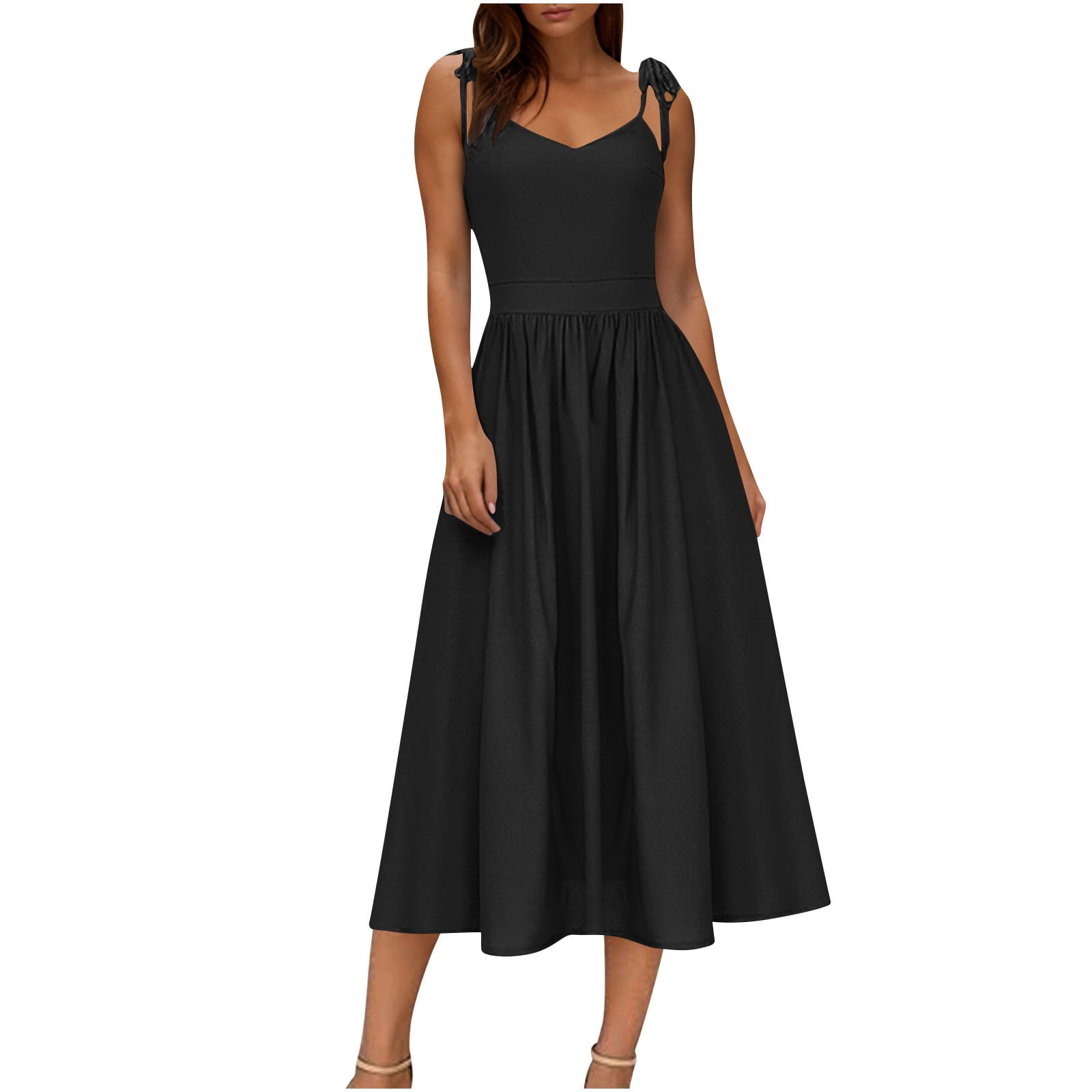 Click here for Htigea Cotton Linen Dresses For Women Elegant Spag... prices