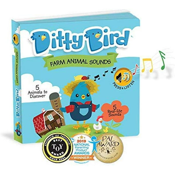 Ditty Bird Interactive Educational Children's Sound Book, Farm Animal ...