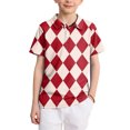 Boys Back to School Polo Shirt Short Sleeve Button Down Collared Shirts ...