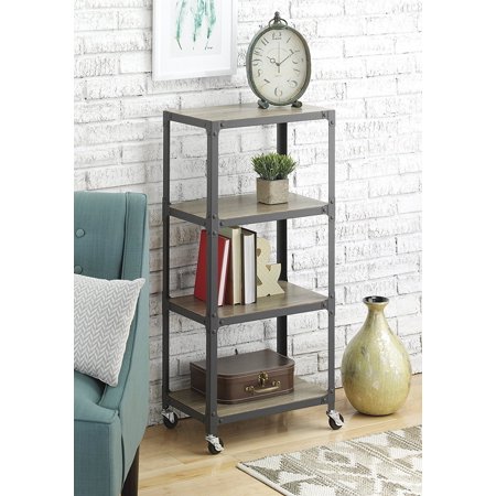 4 Tier Metal Wood Cart Metal - Walmart.com - Walmart.com