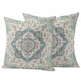 Boho Abstract Flowers Outdoor Throw Pillow Covers Set of 2, Sage Green ...
