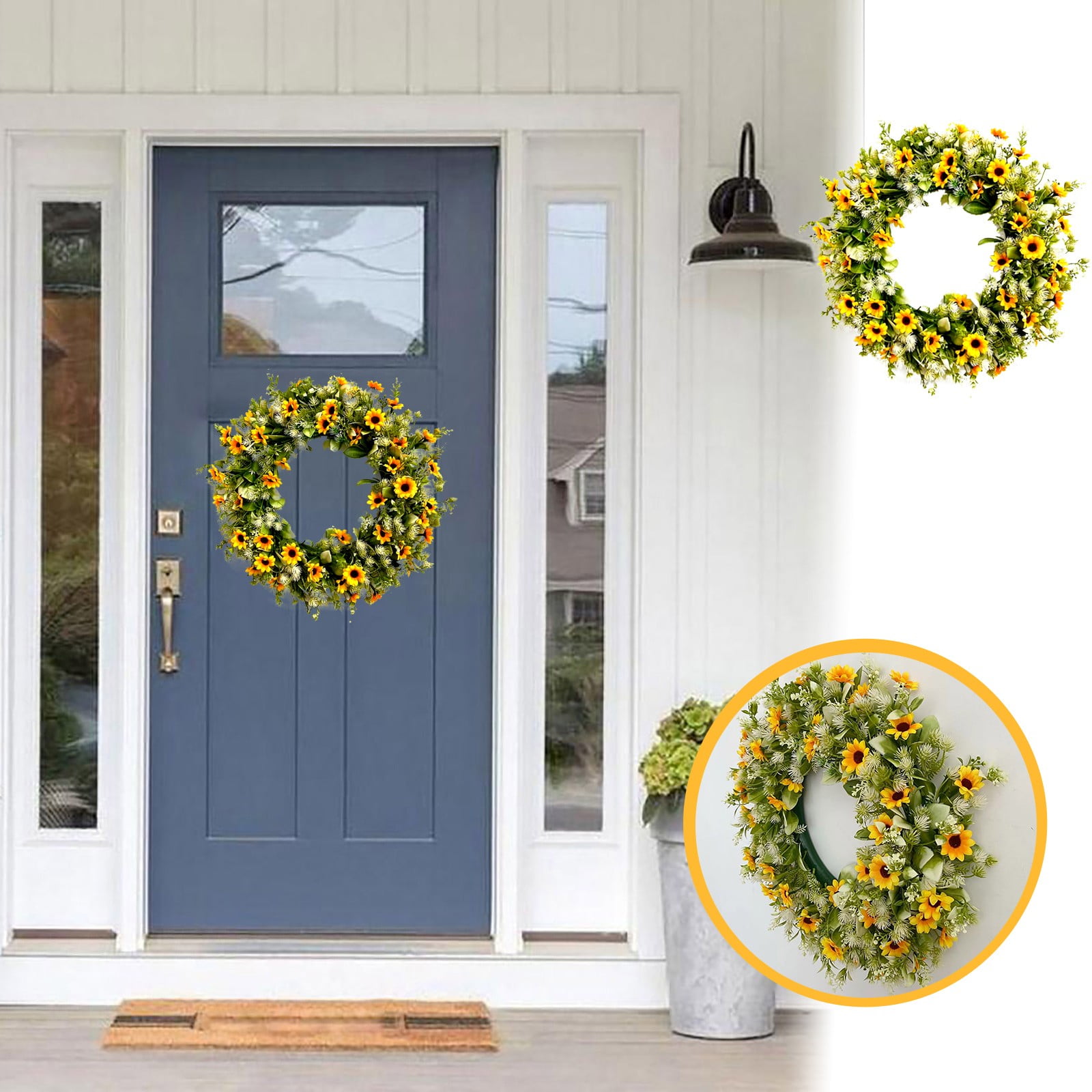 Click here for Wifklsiipg Spring Wreath Wreath Sunflower Festival... prices