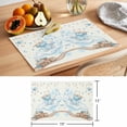 Blue Cartoon Cat Placemats Set of 12 Cute Star Train Cloud Birds Place ...