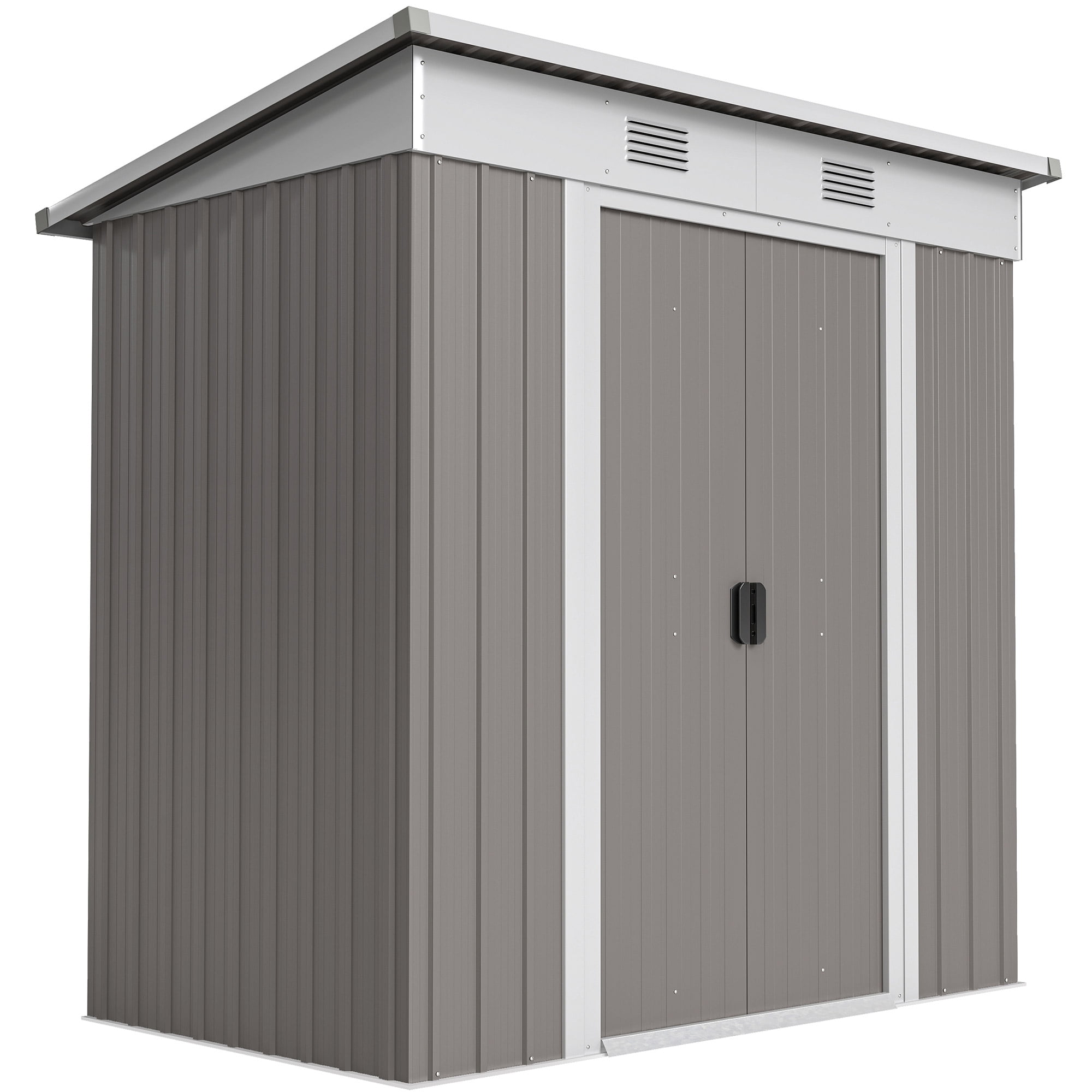 Click here for Outsunny 6 X 4 Metal Outdoor Storage Shed W/ Slidi... prices