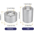 360° Stainless Steel Twist Lock Ashtray with Lid, Windproof Car Ashtray ...