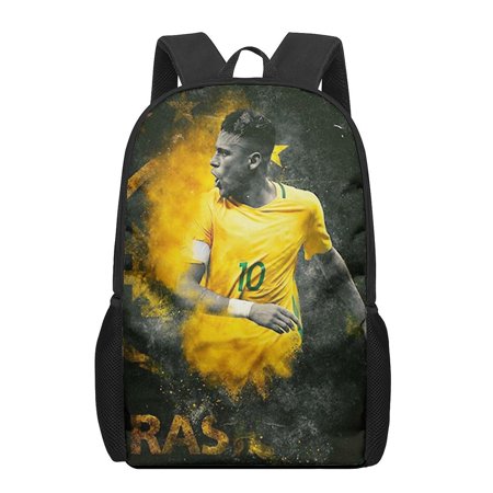 Football-star-neymar School Bags For Boys Girls 3d Print School ...