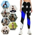 Police: Black Flag & The Thin Blue Line Leggings Women's push up gym's ...