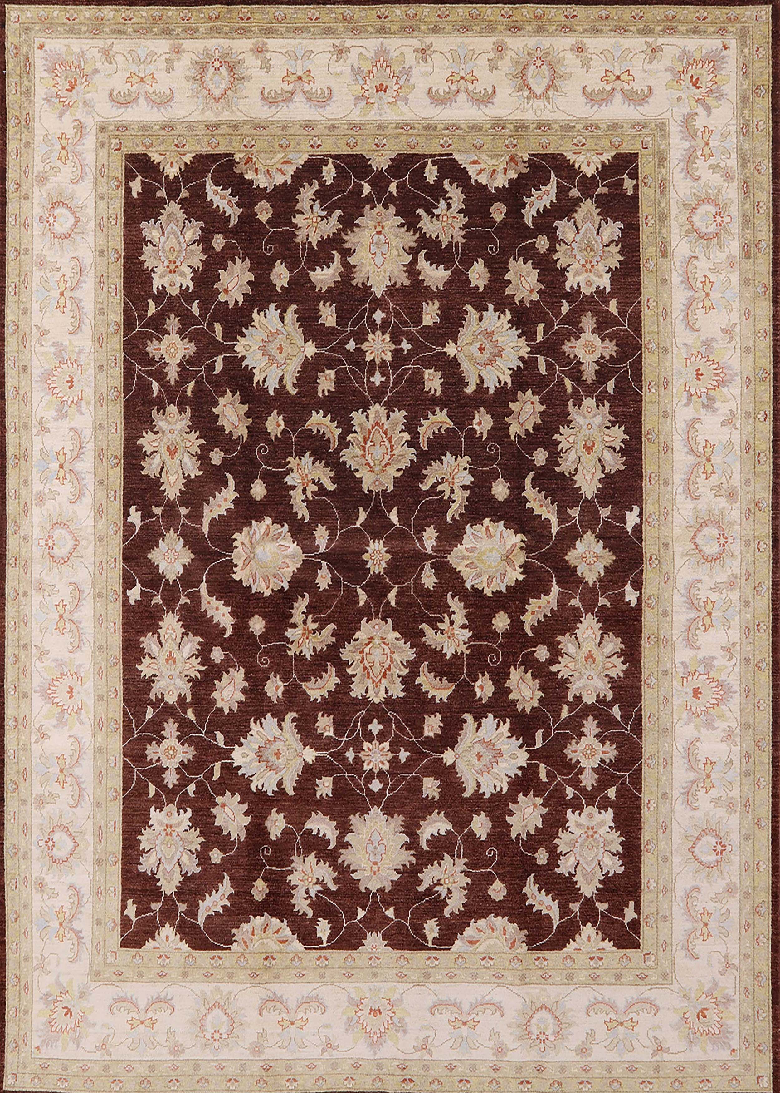 Ahgly Company Indoor Rectangle Mid-Century Modern Brown Oriental Area ...
