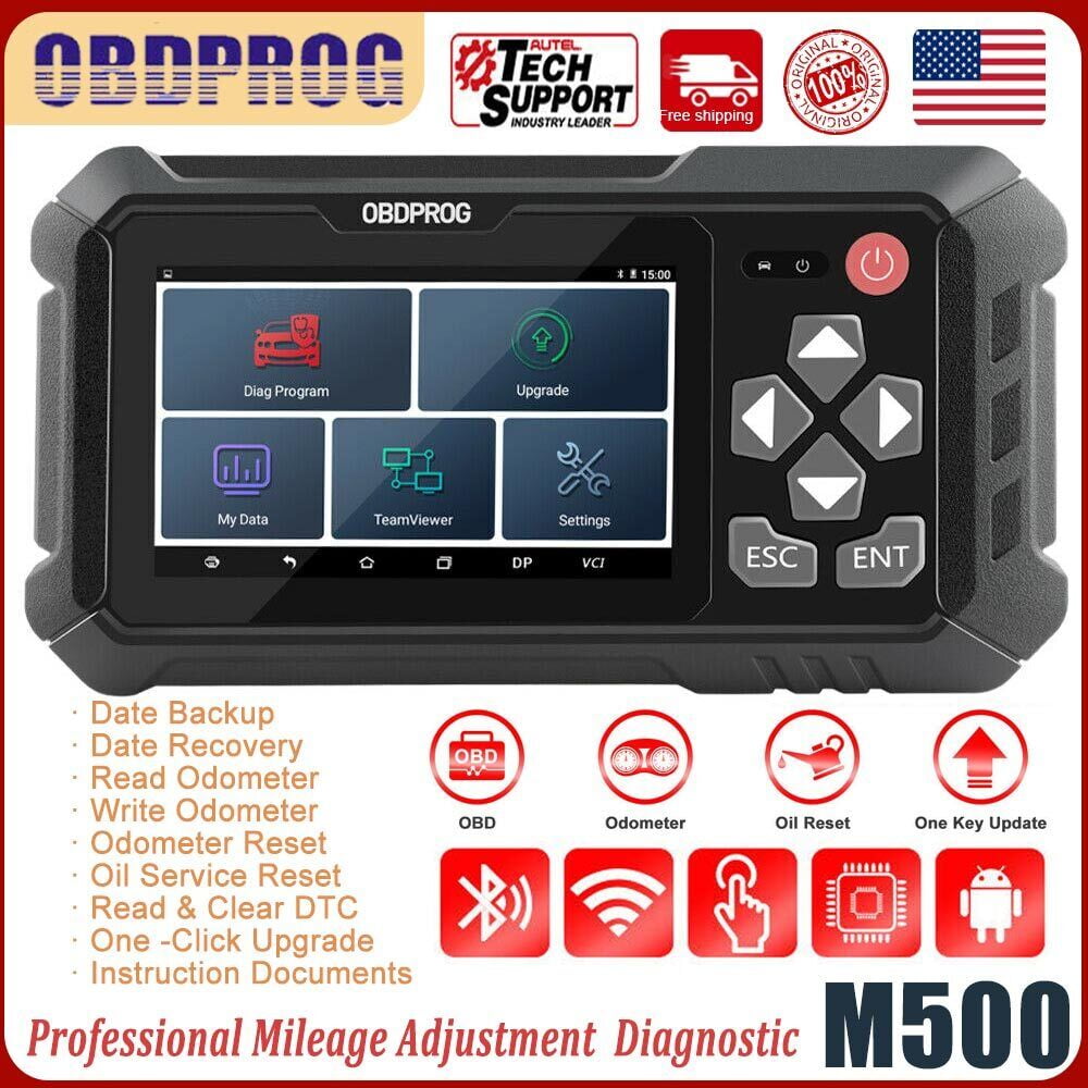 OBDPROG M500 Engine Scan Car Check Scanner, Mileage Odometer Correction ...