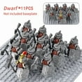 MOC Medieval Dwarf Warrior Elves Knights lotr Figures Building Blocks ...