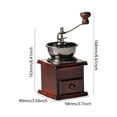 SDFGTstore Wooden Hand Crank Coffee Grinder Space Saving Manual ...