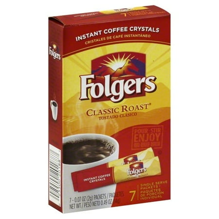 Folgers Classic Roast Instant Coffee, Single Serve Packets - Walmart.com