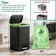 13 Gallon,200 Count, Compostable with Drawstring,Tear Resistant Kitchen ...