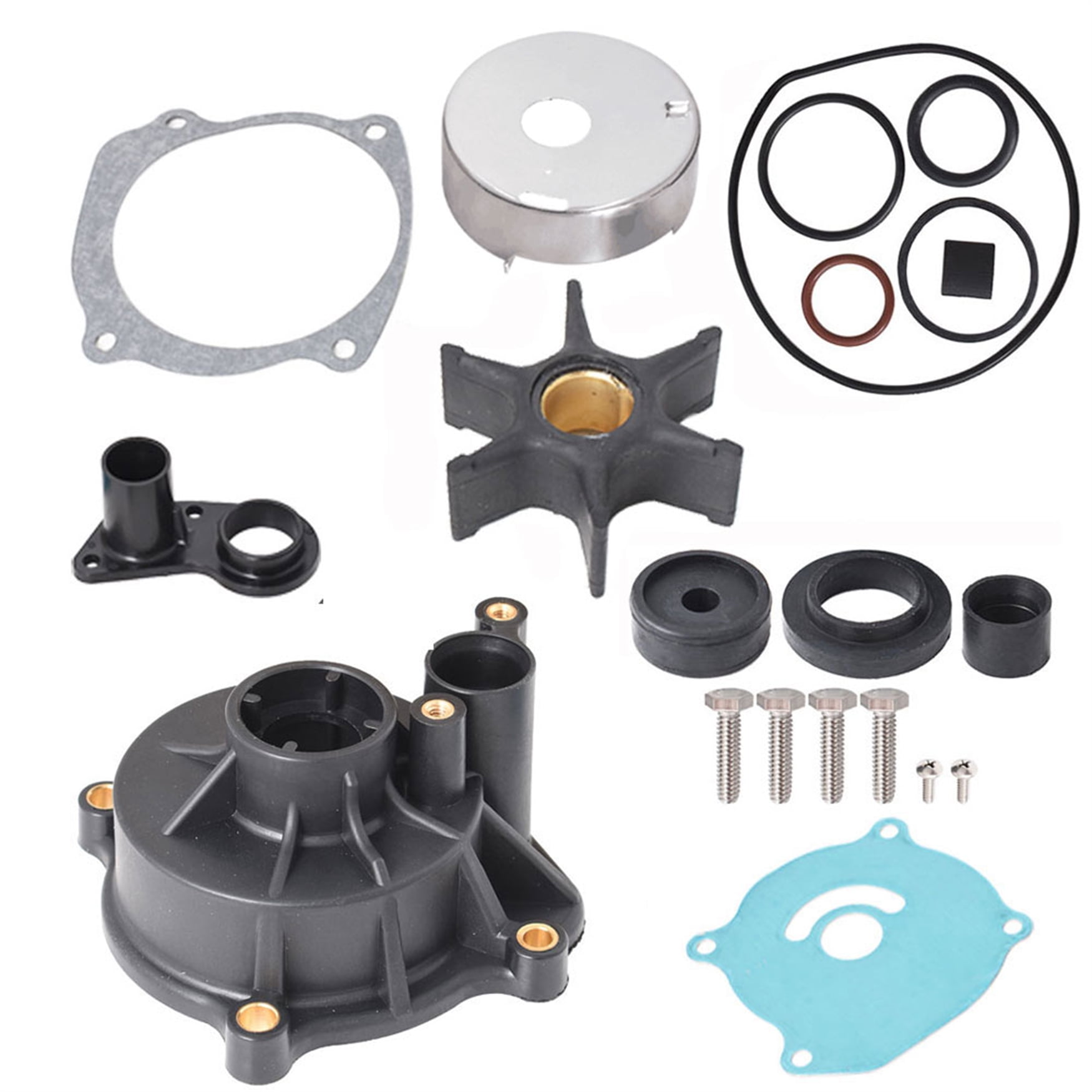 ALL-CARB Water Pump Impeller Repair/Rebuild Kit for 85-300 HP Johnson ...