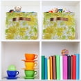 2-Pack Square Closet Organizers with Handles Open Basket Bins Yellow ...