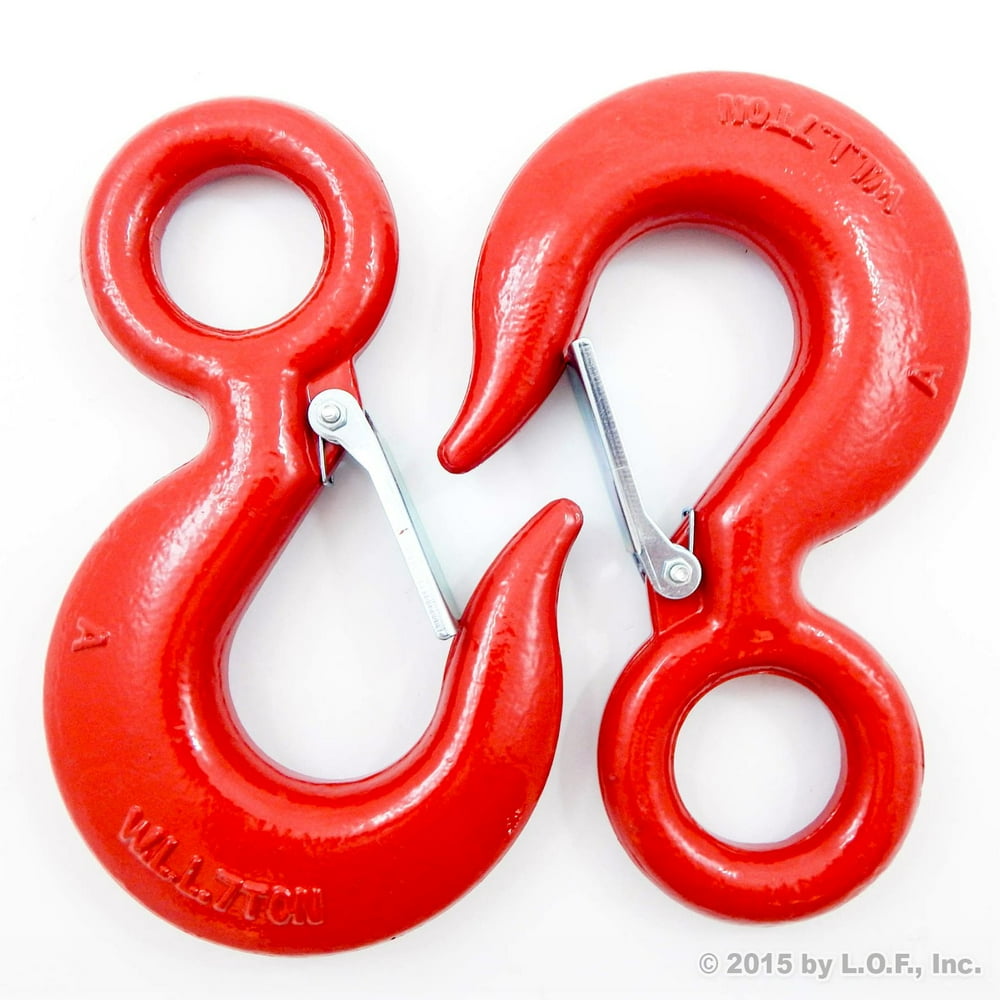 2 Alloy Eye Slip Hook With Latch Towing Lift 14 000lb Walmart