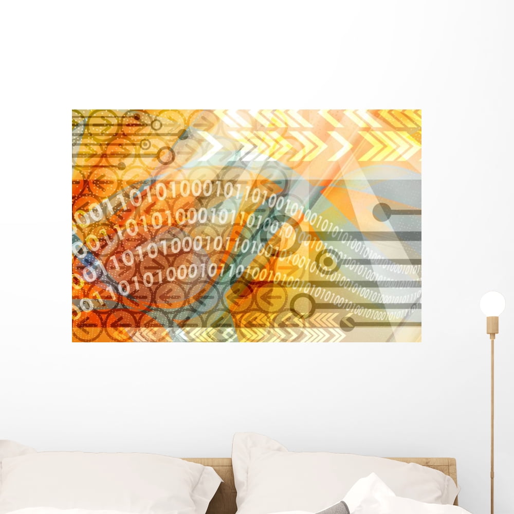 Computer Technology Multicolour Wall Mural by Wallmonkeys Peel and ...