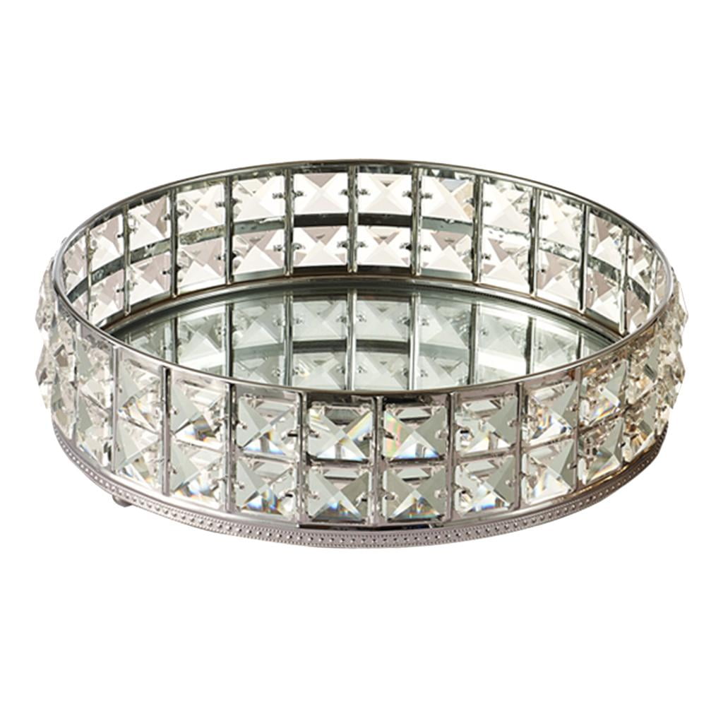 Modern Mirrored Crystal Vanity Storage Container , , 25x7.5cm - Walmart.com