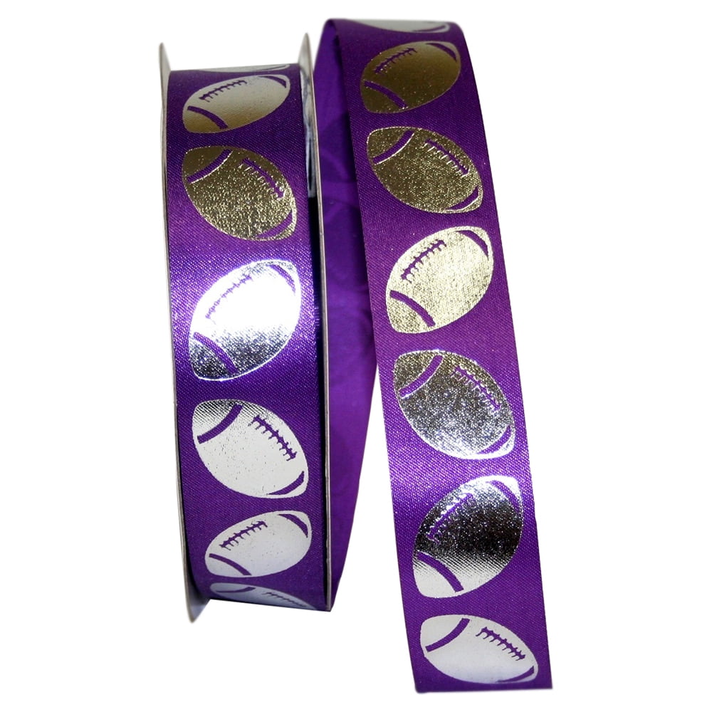 Reliant Ribbon - 0926-694-09C, Football Goal Ribbon, Purple/silver, 1-3 ...