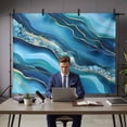 Navy Blue Marble Backdrop for Photoshoot,Photography Photo Studio Background Wall Backdrop ...