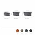 Crescent Garden In/Outdoor Emma Rectangular Plastic Flower Pot Charcoal ...