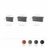 Crescent Garden In/Outdoor Emma Rectangular Plastic Flower Pot Charcoal ...