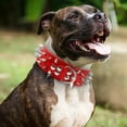 2.0'' Wide Pet Dog Spiked Studded Collar PU Leather Rivet Punk Collars ...