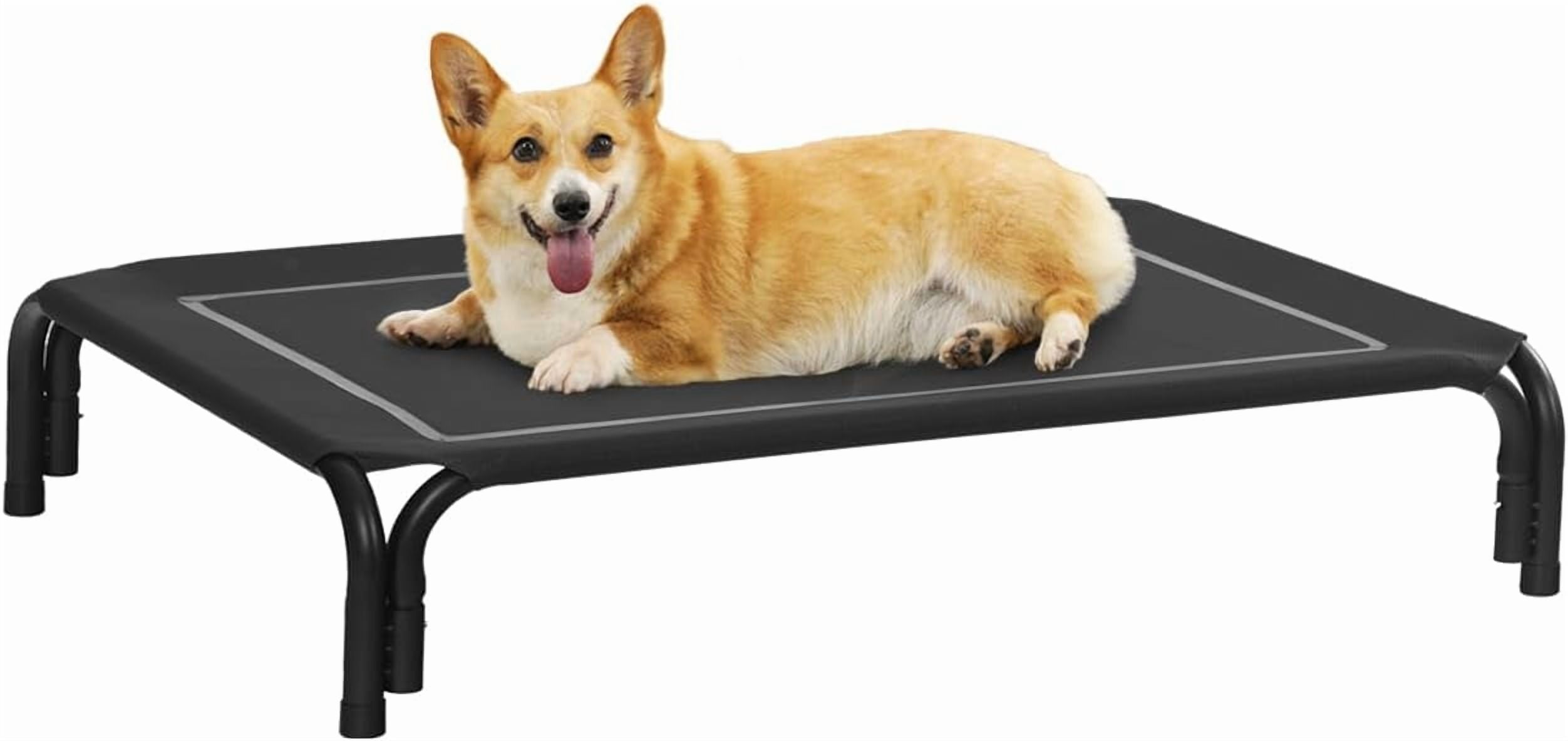 Dopedio Elevated Outdoor Dog Bed Raised Dog Cot for Large Dogs Metal ...