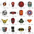 22pcs Cute Cartoon Marvel Avengers Chenille Patches Embroidered Iron On ...