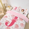 Catabedysis 3D Cartoon Letter J Twin Duvet Cover,Pink Rose Print Twin ...