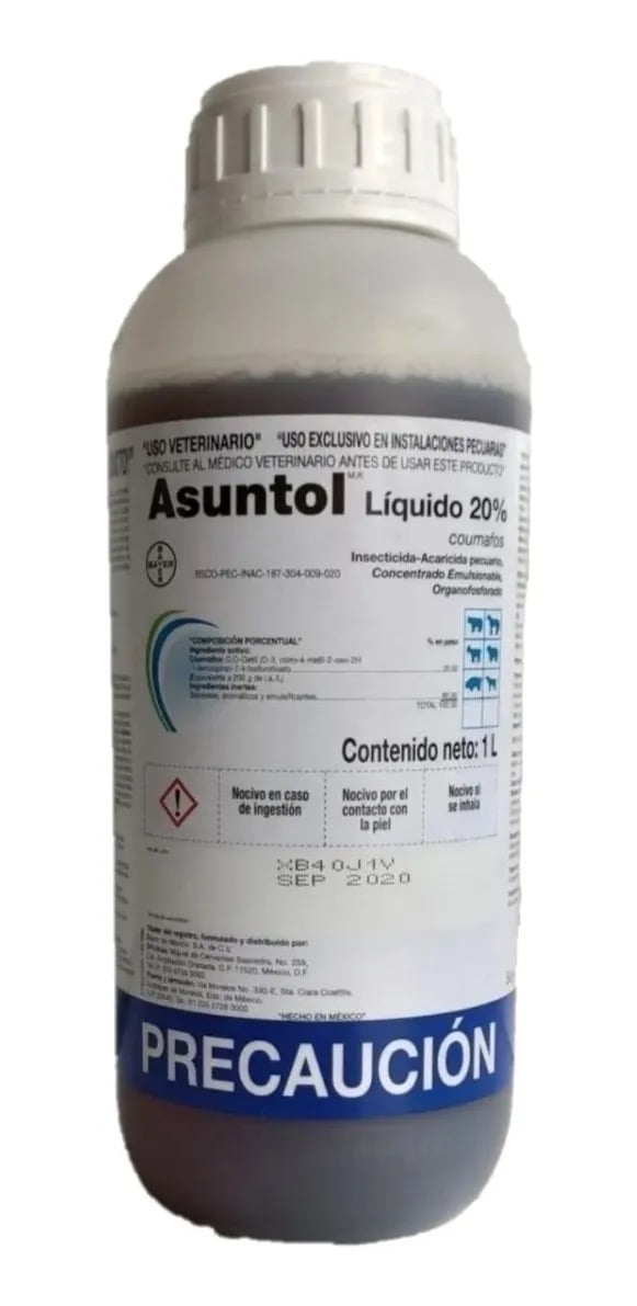Asuntol Liquido 1 Lt Garrapaticidas Ácido Fosfórico Bayer Líquido ...