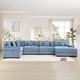 FFH Living Room Furniture Sets Sectional with Ottoman, 154.6 ...