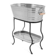 Behrens Galvanized Steel Wash Tub, Functional Decorative Hot Dipped Low ...