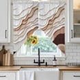 Abstract Wave Texture Swag Valances for Windows 36 inches Long, Vintage ...