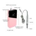 35000RPM Portable Electric Nail Drill Machine Rechargeable Cordless ...