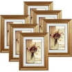 PHAREGE Gold Picture Frames Set of 6, 4x6 or 5x7, Vertical or ...