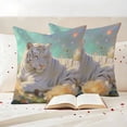 Aesthetic White Tiger Outdoor Waterproof Pillow Covers, Abstract Art ...